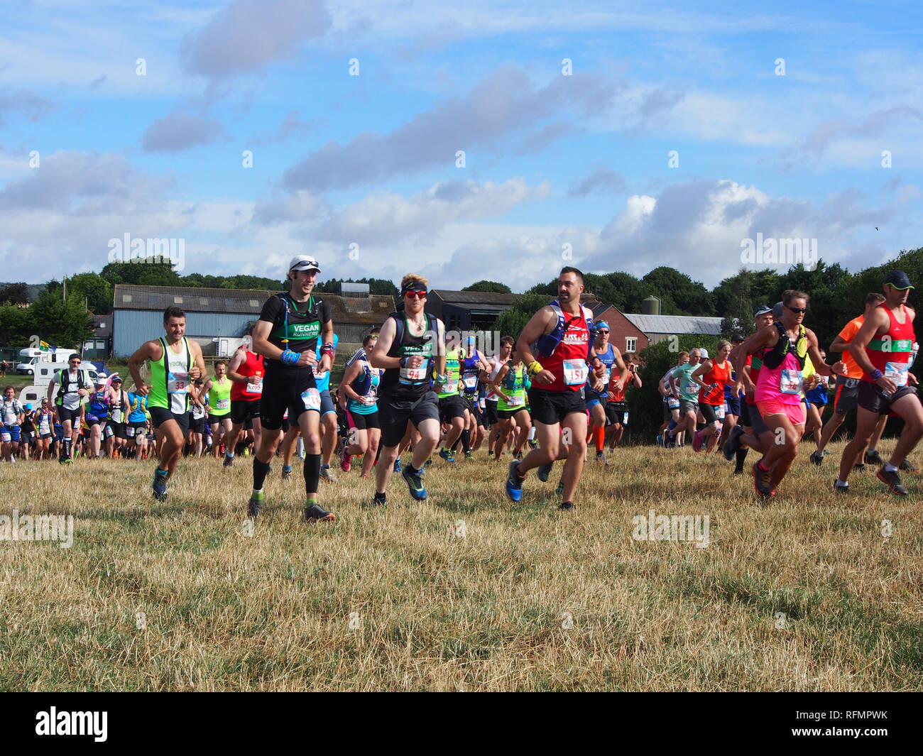 Runners taking part in a trail running race Stock Photo - Alamy
