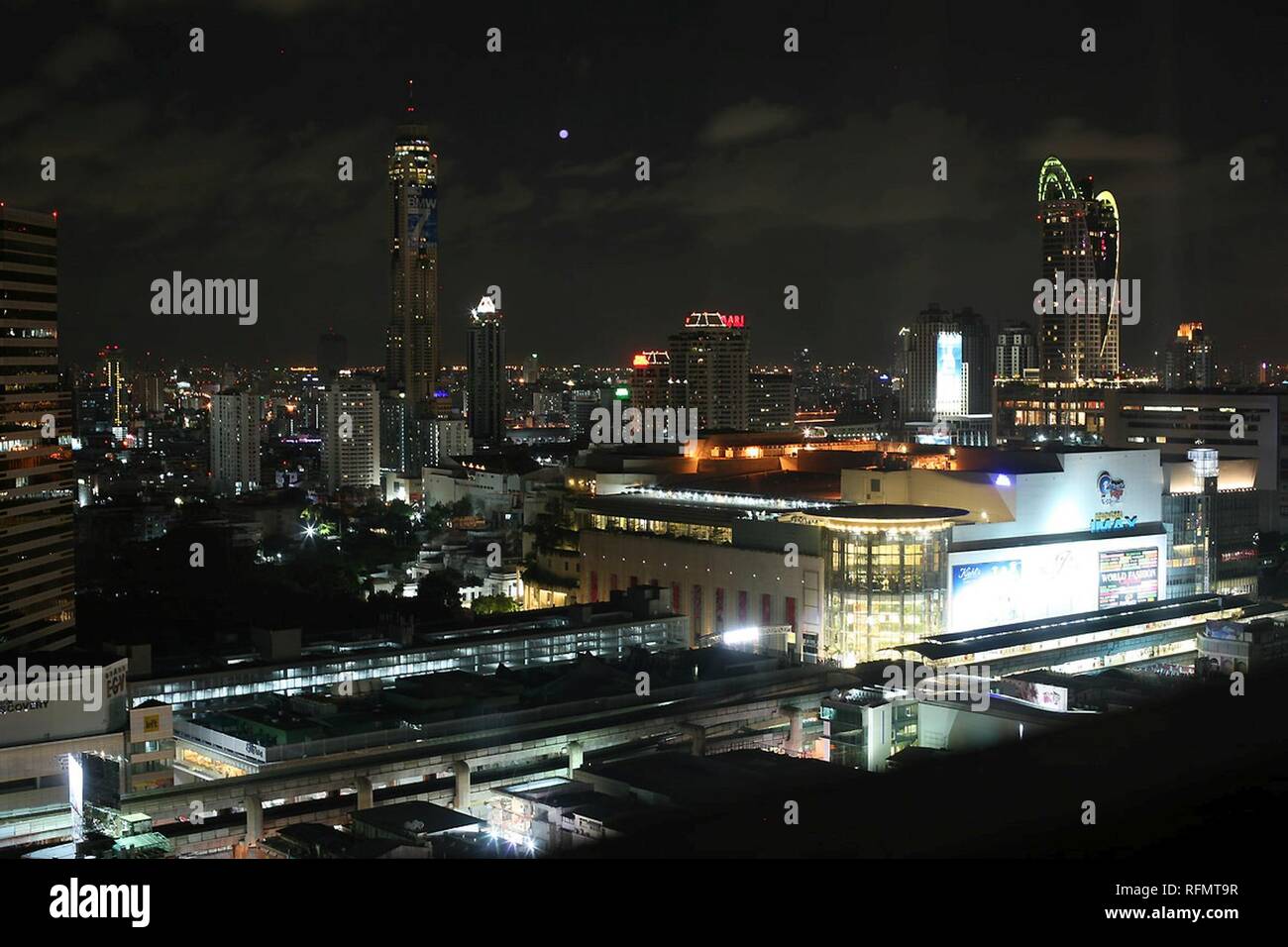 Bangkok Siam square at night Stock Photo - Alamy