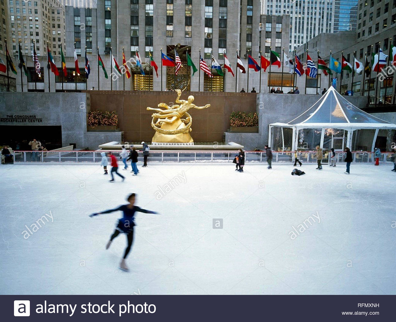Vintage New York City Picture Rockefeller Plaza Stock Photos & Vintage ...