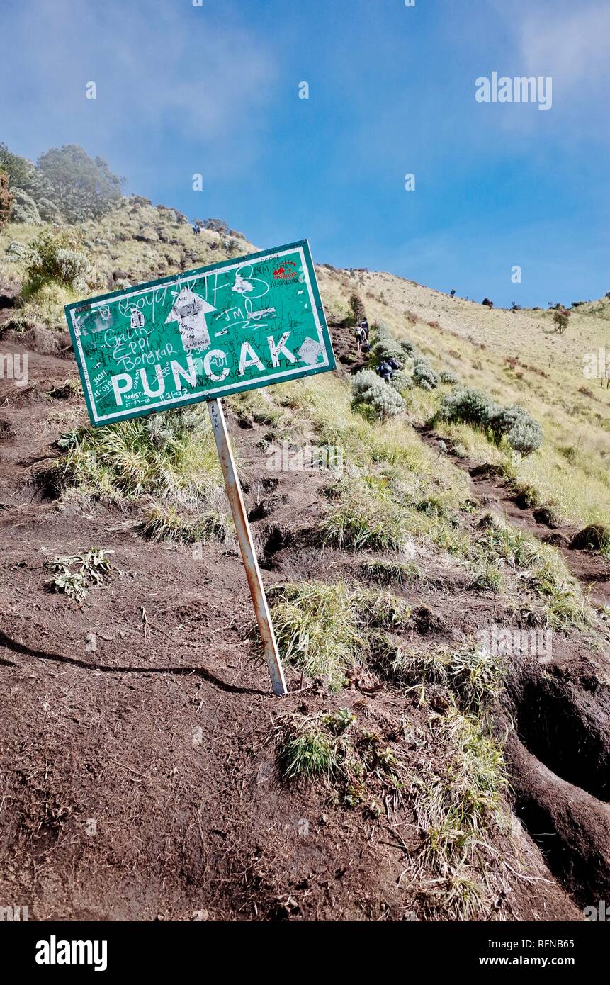 Double Summit Mount Merapi and Mount Merbabu experience Stock Photo - Alamy