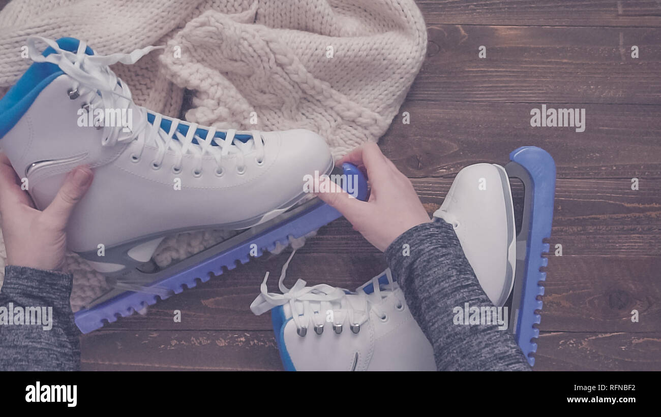 Putting on guards sport hi-res stock photography and images - Alamy