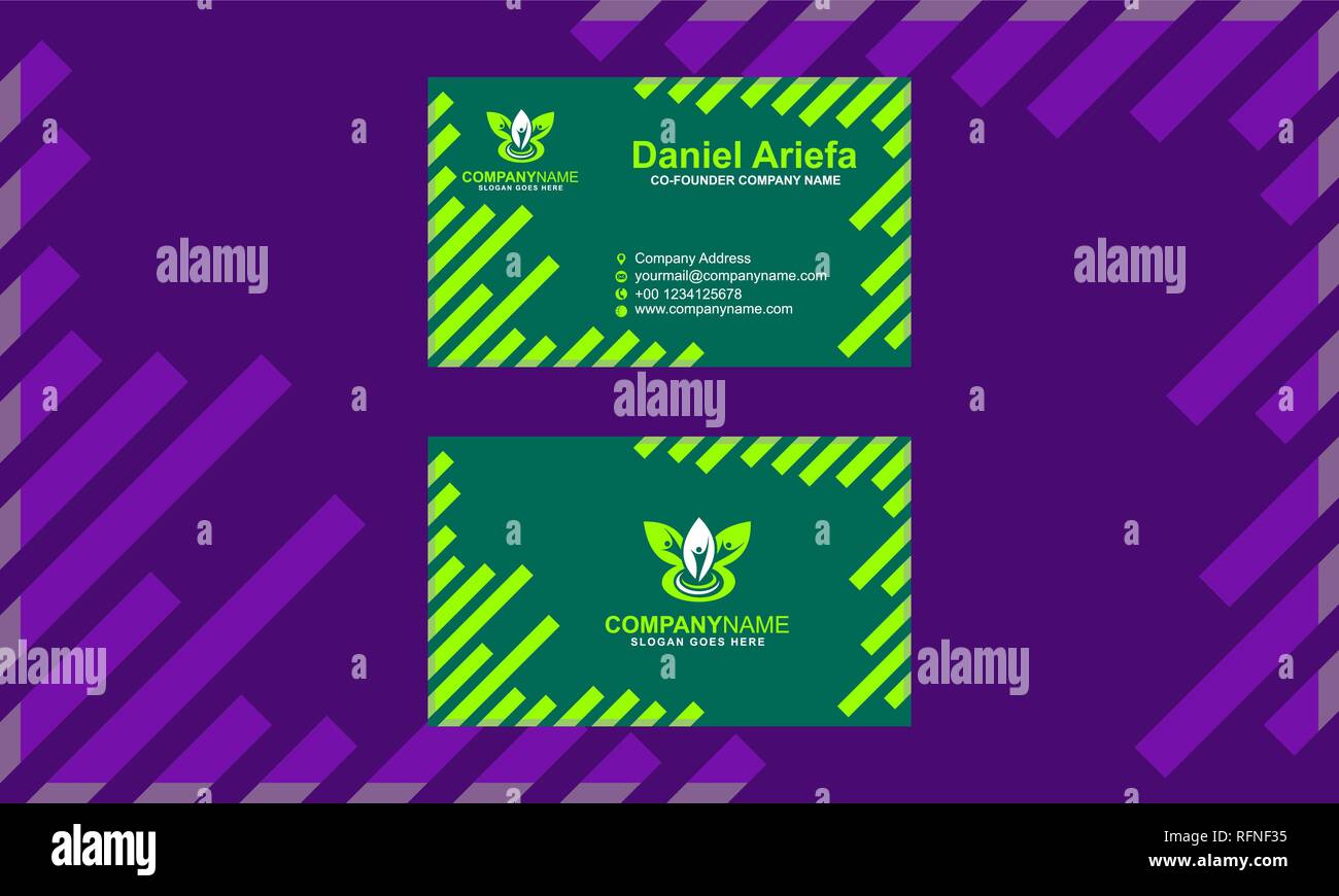 Business Card Clean Modern Template Vector Stock Vector Image & Art - Alamy