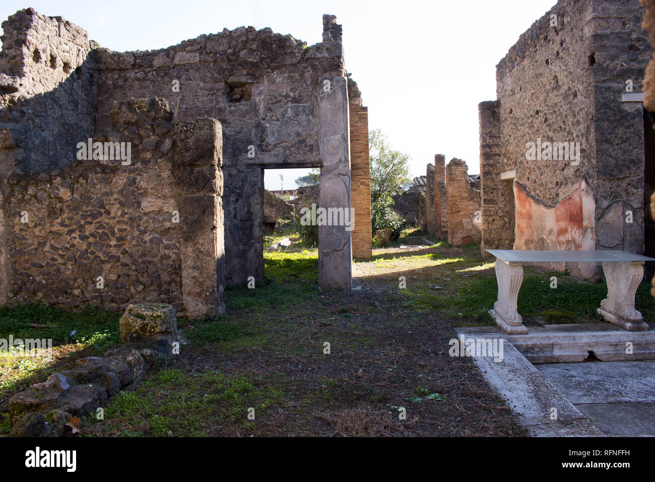 Pompeii is an ancient city buried in 79 AD. from the eruption of ...