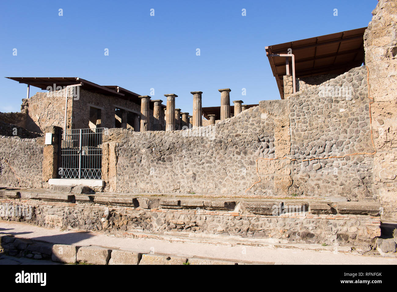Pompeii is an ancient city buried in 79 AD. from the eruption of ...