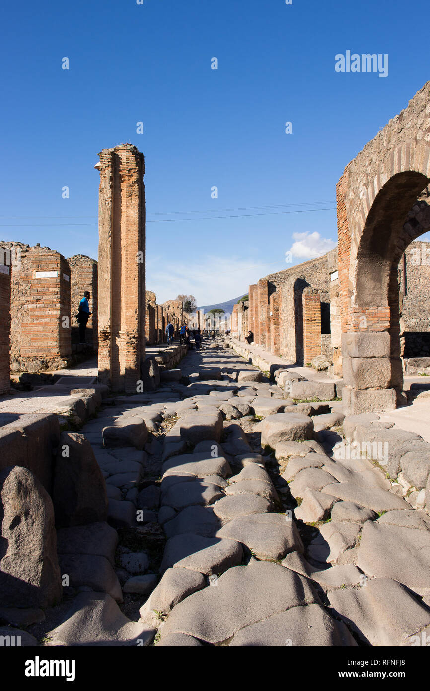 Pompeii is an ancient city buried in 79 AD. from the eruption of ...