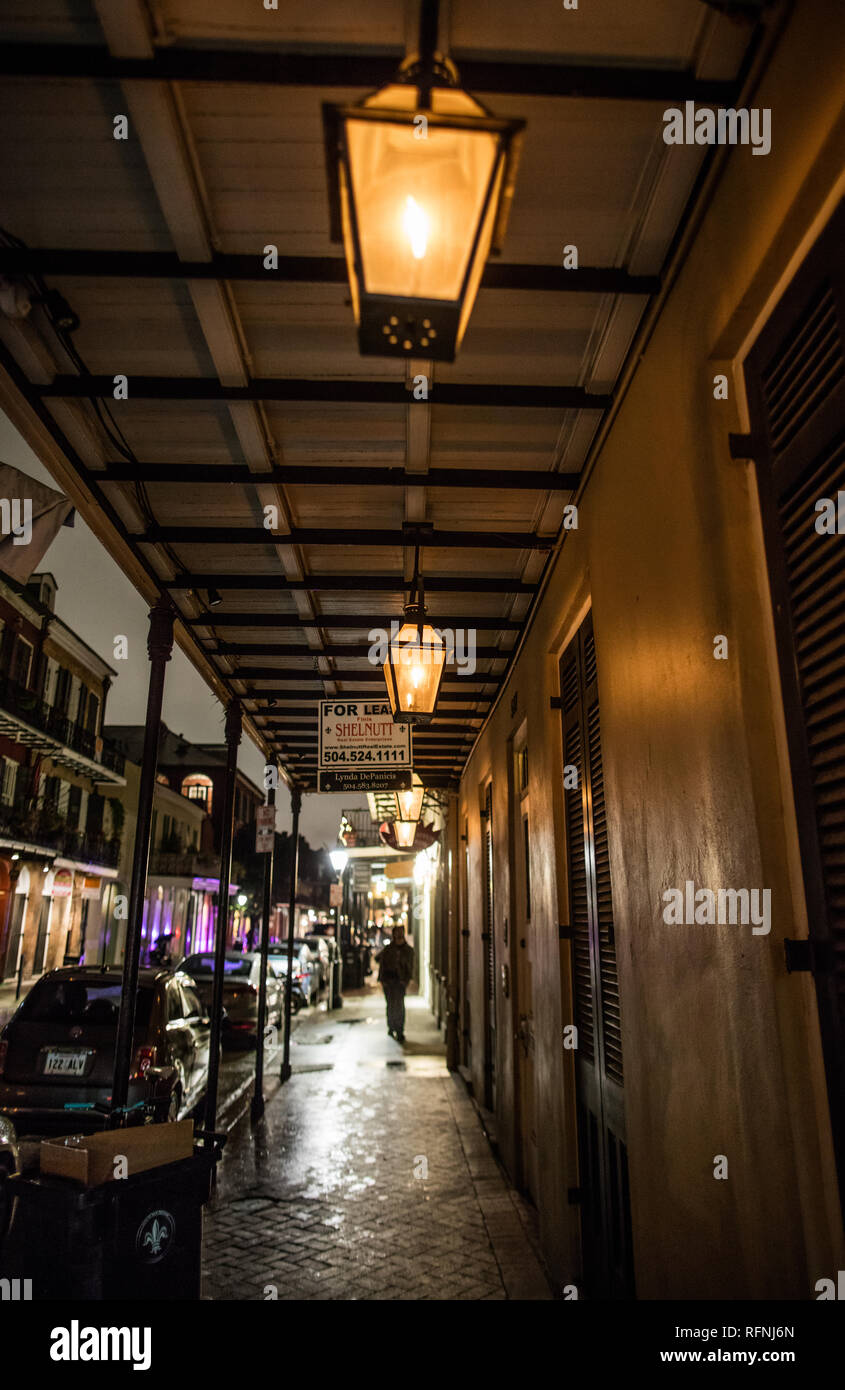Frenchman Street, New Orleans, on rainy fall night Stock Photo - Alamy