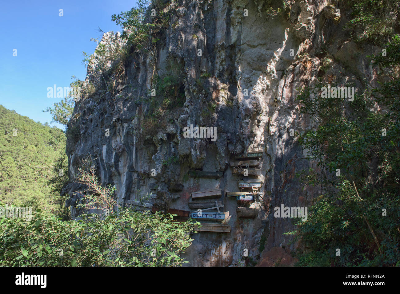 Igorot hanging coffins in Echo Valley, Sagada, Mountain Province ...
