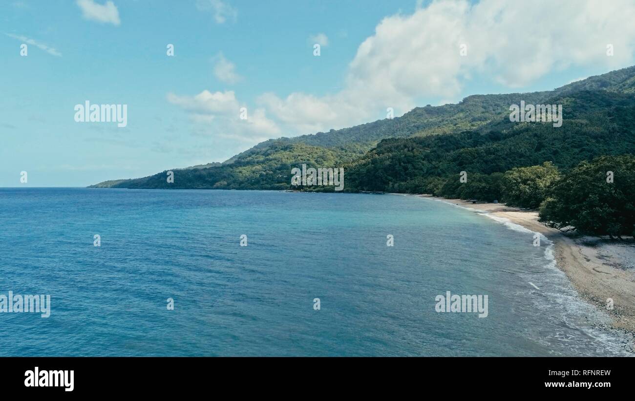 calm and relaxing aerial drone image of a stunning beautiful hidden ...