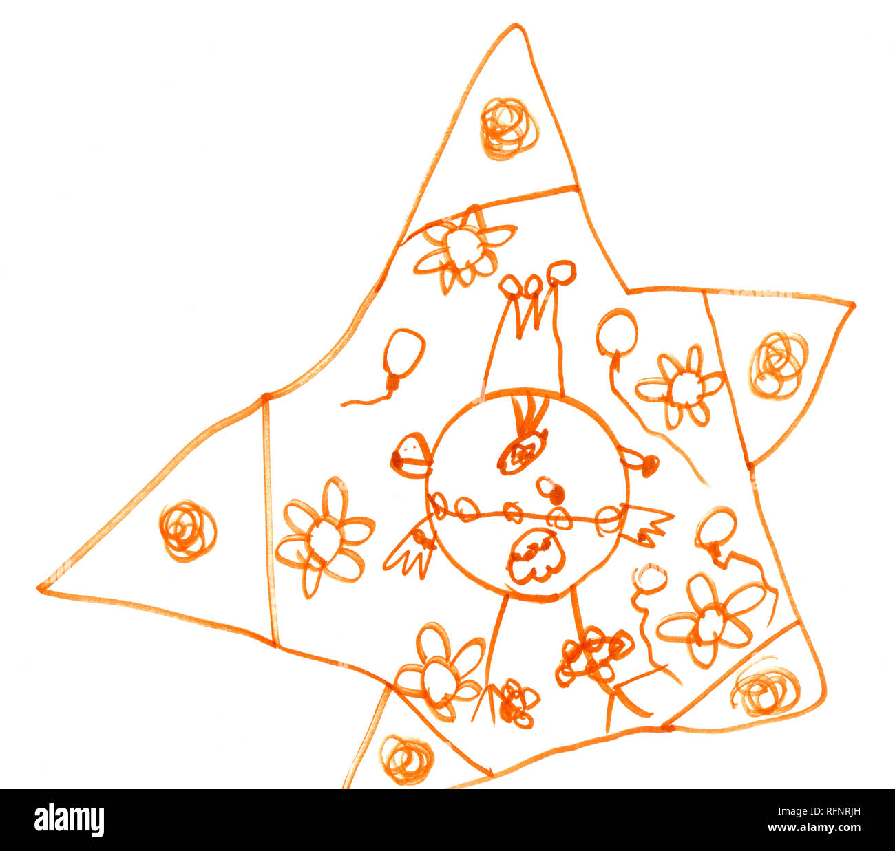 Crayon drawing star hi-res stock photography and images - Alamy