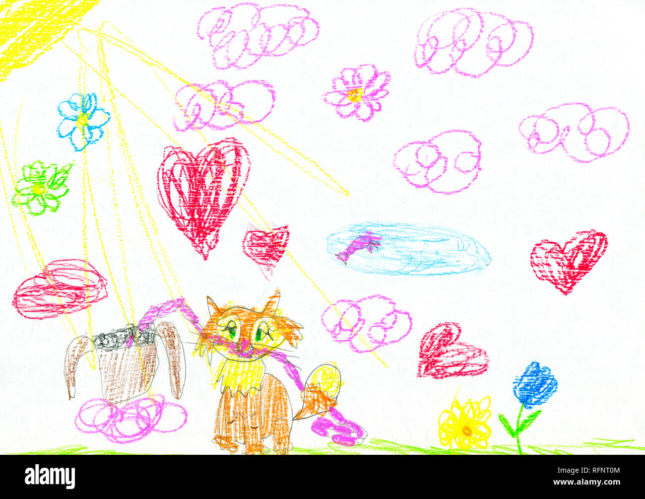 The Art Child's drawing Stock Photo - Alamy