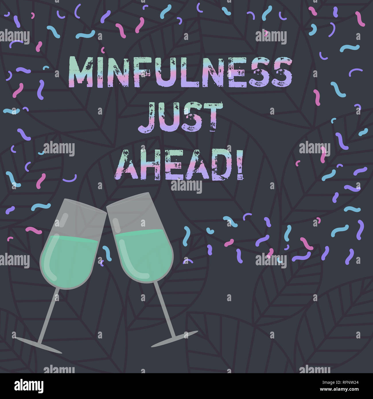 Conceptual hand writing showing Mindfulness Just Ahead. Business photo ...