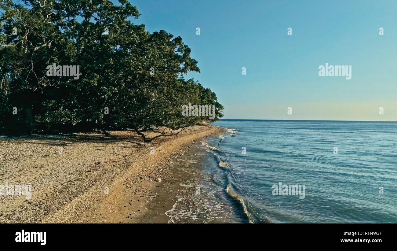 calm and relaxing aerial drone image of a stunning beautiful hidden ...