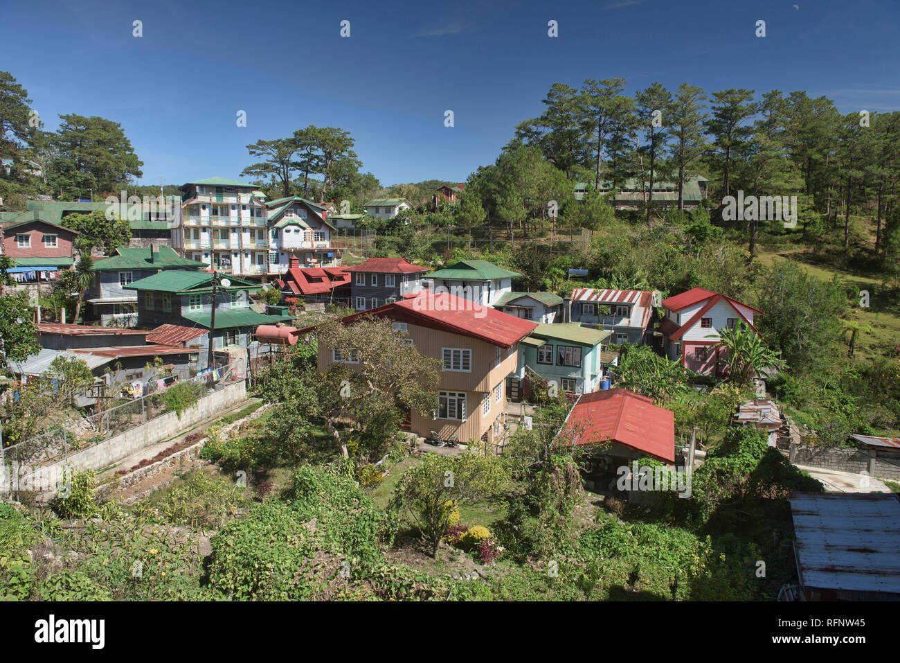 View of beautiful Sagada town, Mountain Province, Philippines Stock ...