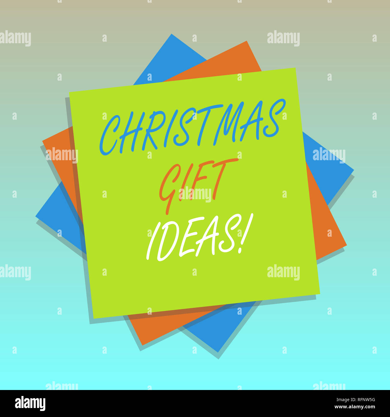 Handwriting text Christmas Gift Ideas. Concept meaning Suggestion for ...