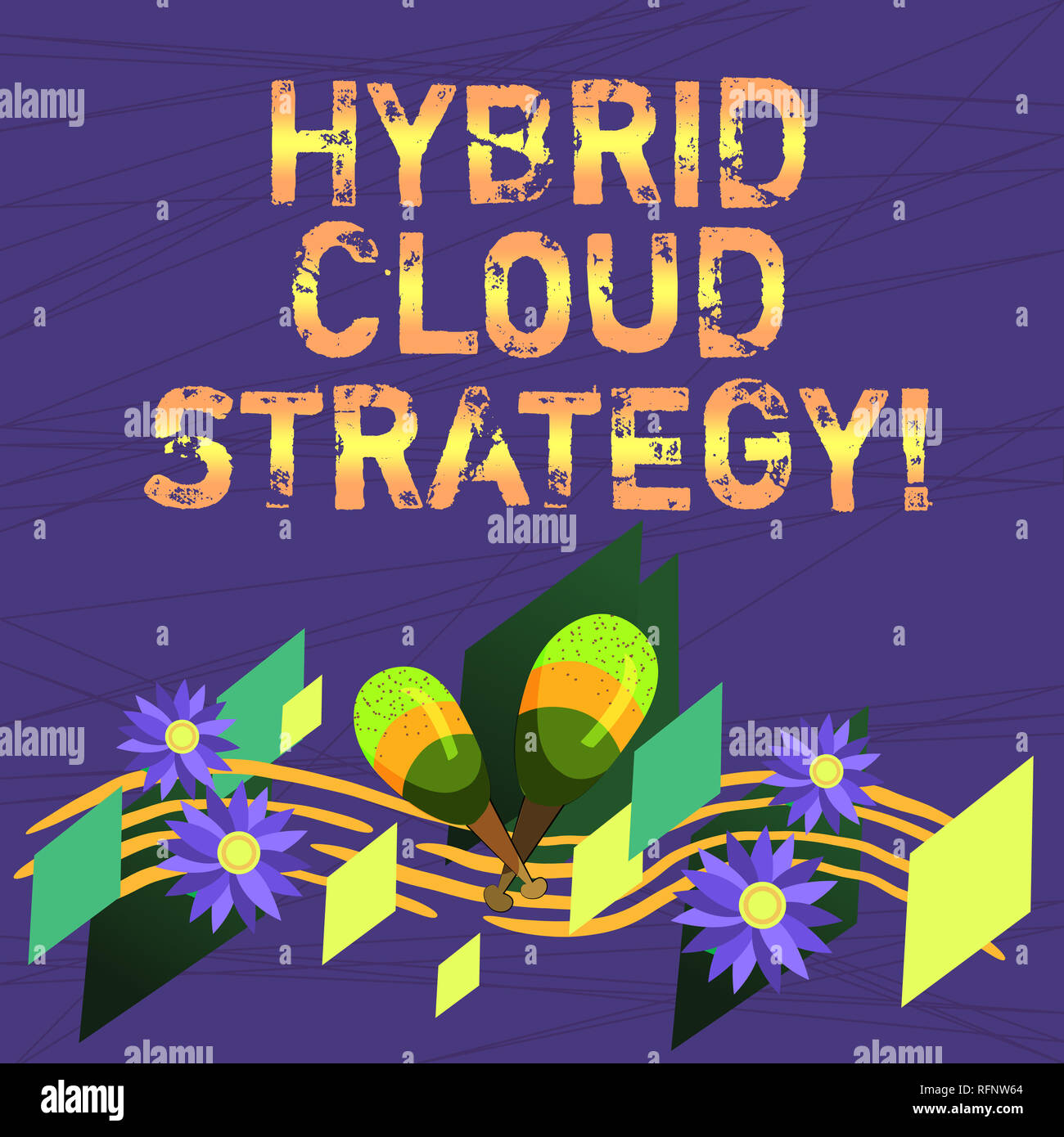 Conceptual Hand Writing Showing Hybrid Cloud Strategy Business Photo Text Cloud Computing