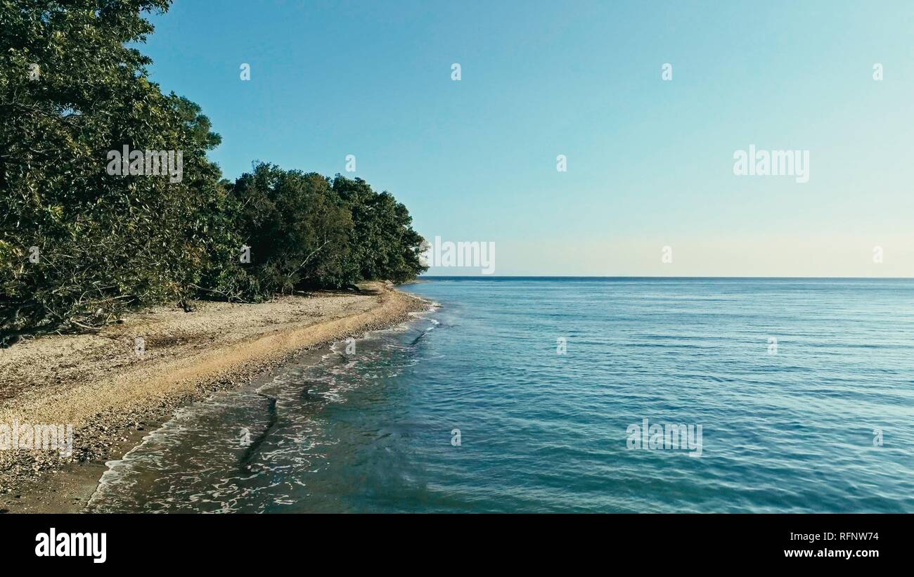 calm and relaxing aerial drone image of a stunning beautiful hidden ...