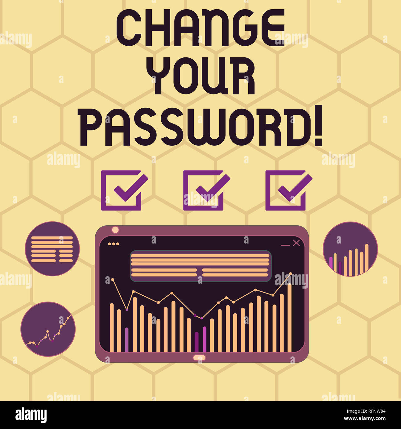 Conceptual hand writing showing Change Your Password. Business photo ...