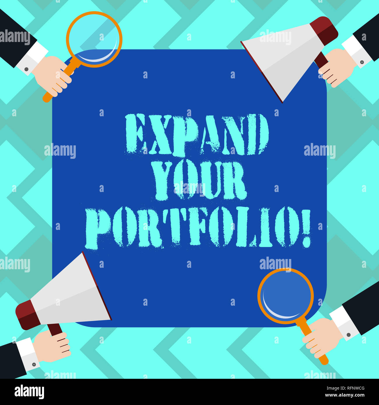 Text sign showing Expand Your Portfolio. Conceptual photo Define the ...