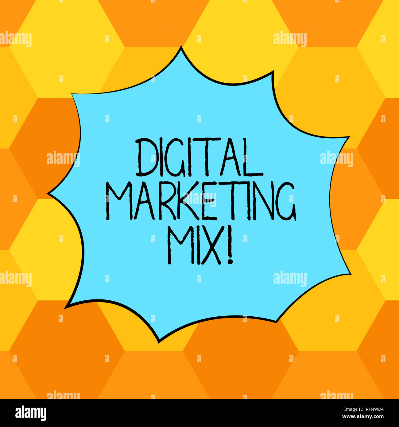 Handwriting text Digital Marketing Mix. Concept meaning Set of actions ...