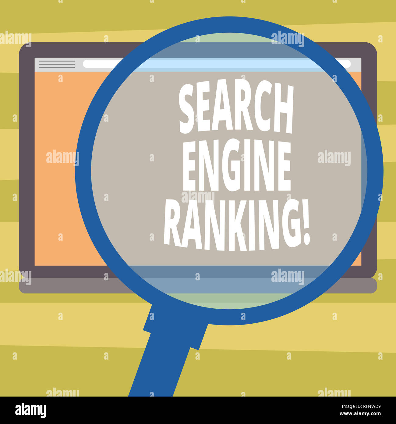 Text sign showing Search Engine Ranking. Conceptual photo Rank at which ...
