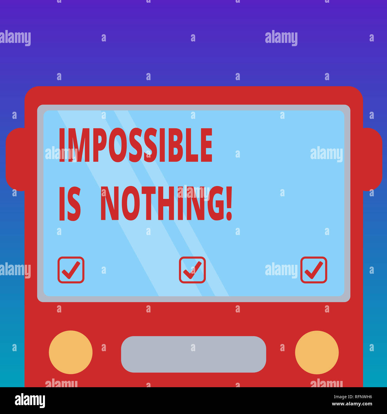 Handwriting text Impossible Is Nothing. Concept meaning Something which ...