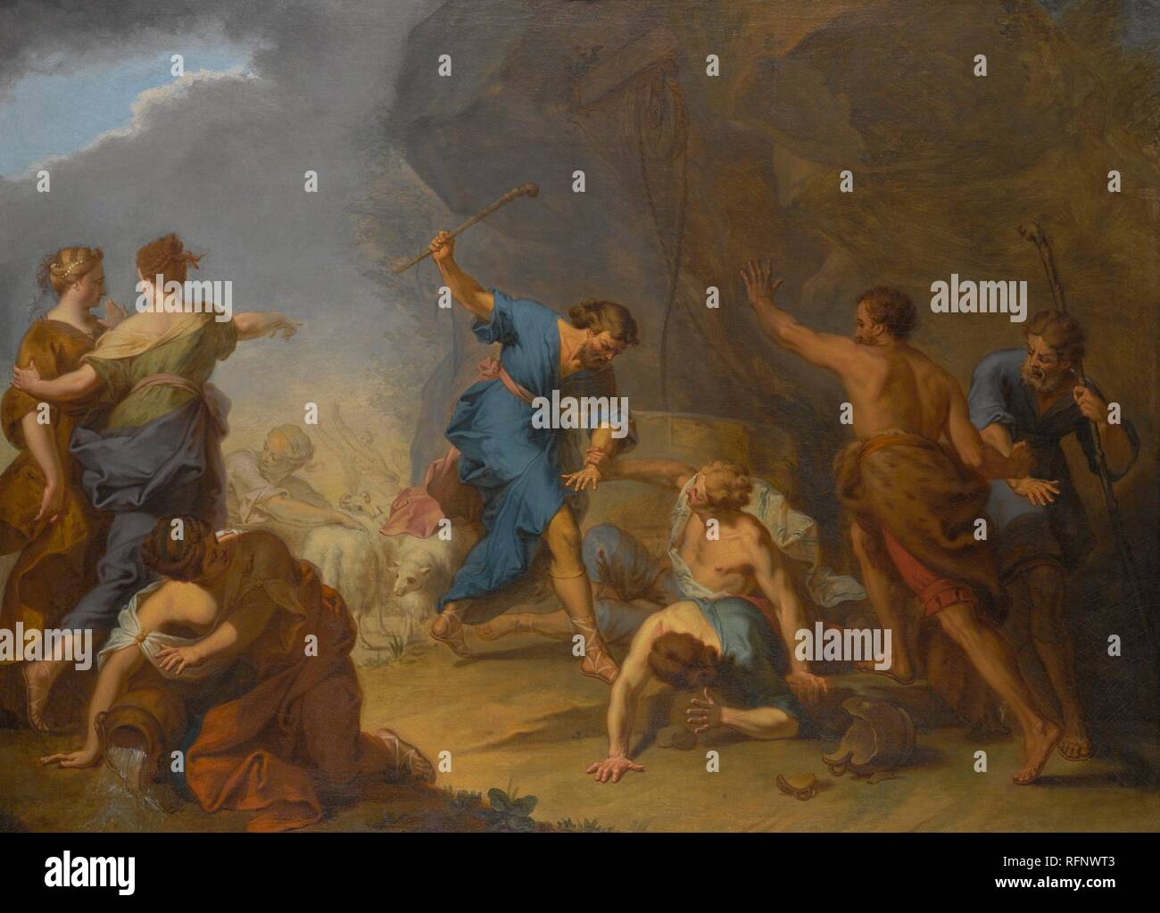 Moses defending the daughters of jethro hi-res stock photography and ...