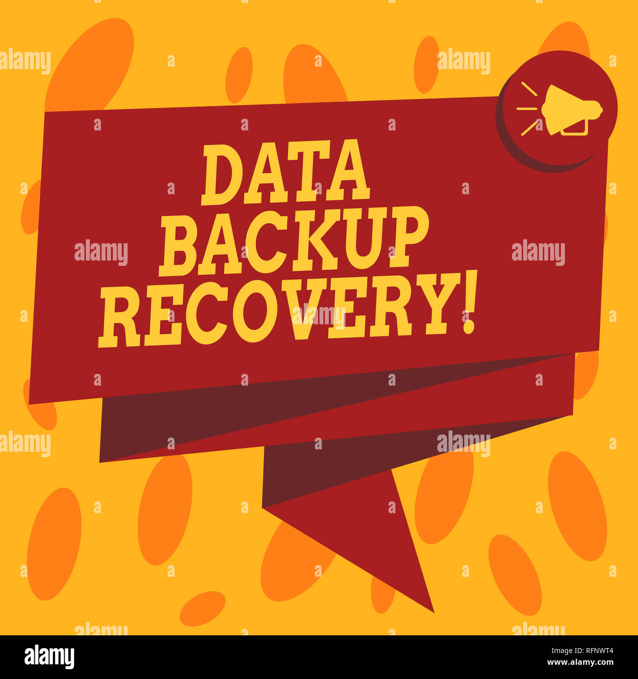 Writing note showing Data Backup Recovery. Business photo showcasing the process of backing up ...
