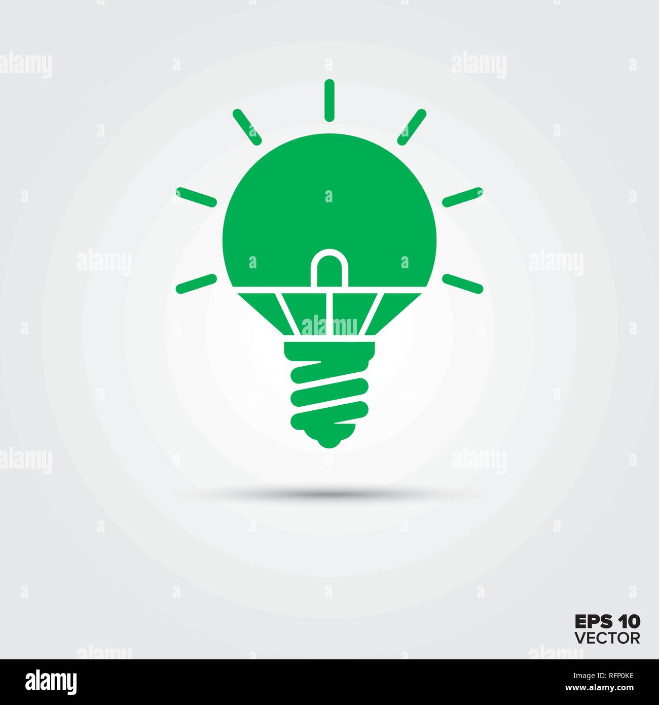 LED light bulb icon, Energy saving and ecology symbol. EPS 10 Vector ...