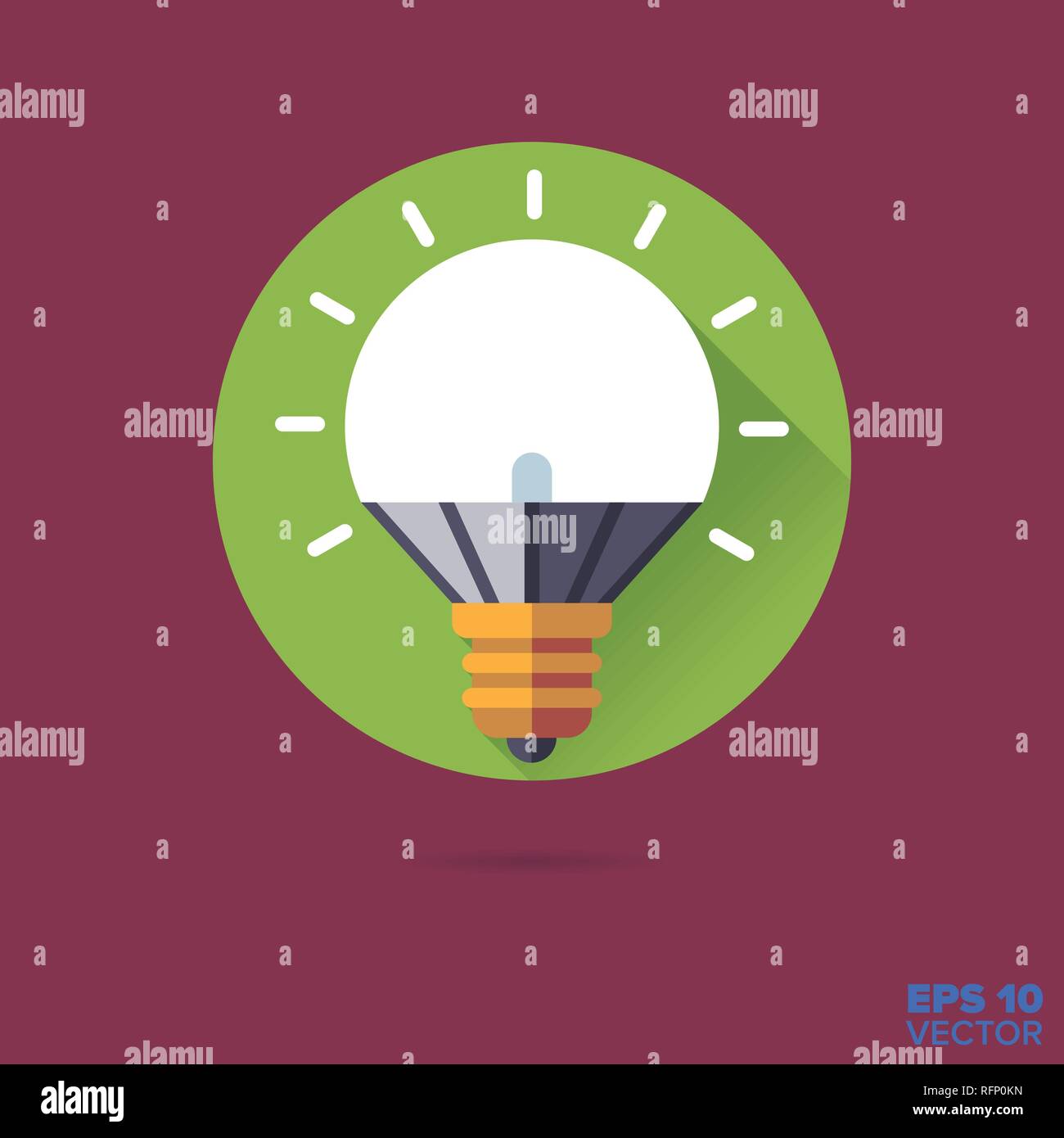Shadow light bulb Stock Vector Images - Alamy