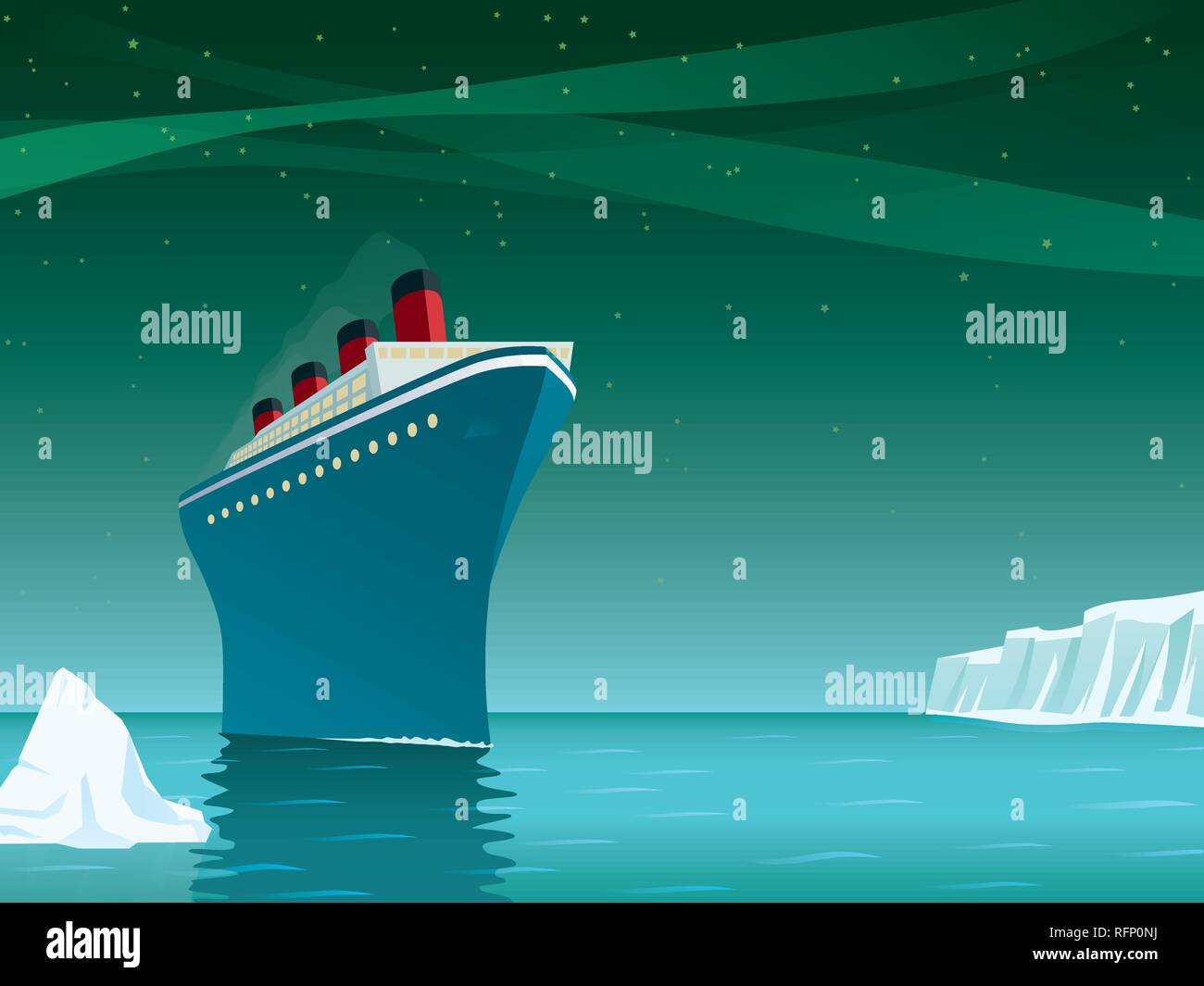 Lights on horizon Stock Vector Images - Alamy