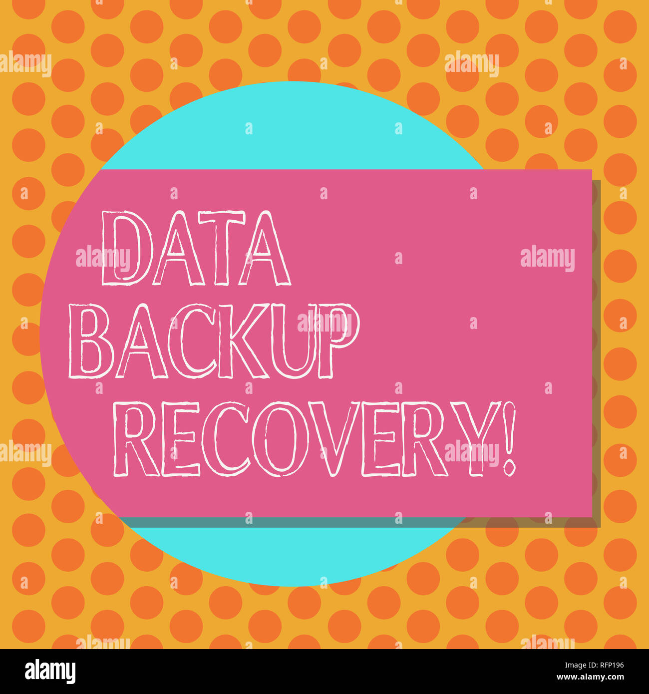 Writing note showing Data Backup Recovery. Business photo showcasing the process of backing up ...