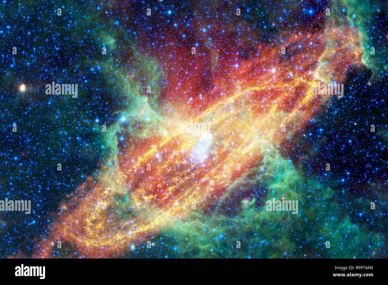 Infinite beautiful cosmos background with nebula and stars. Elements of ...