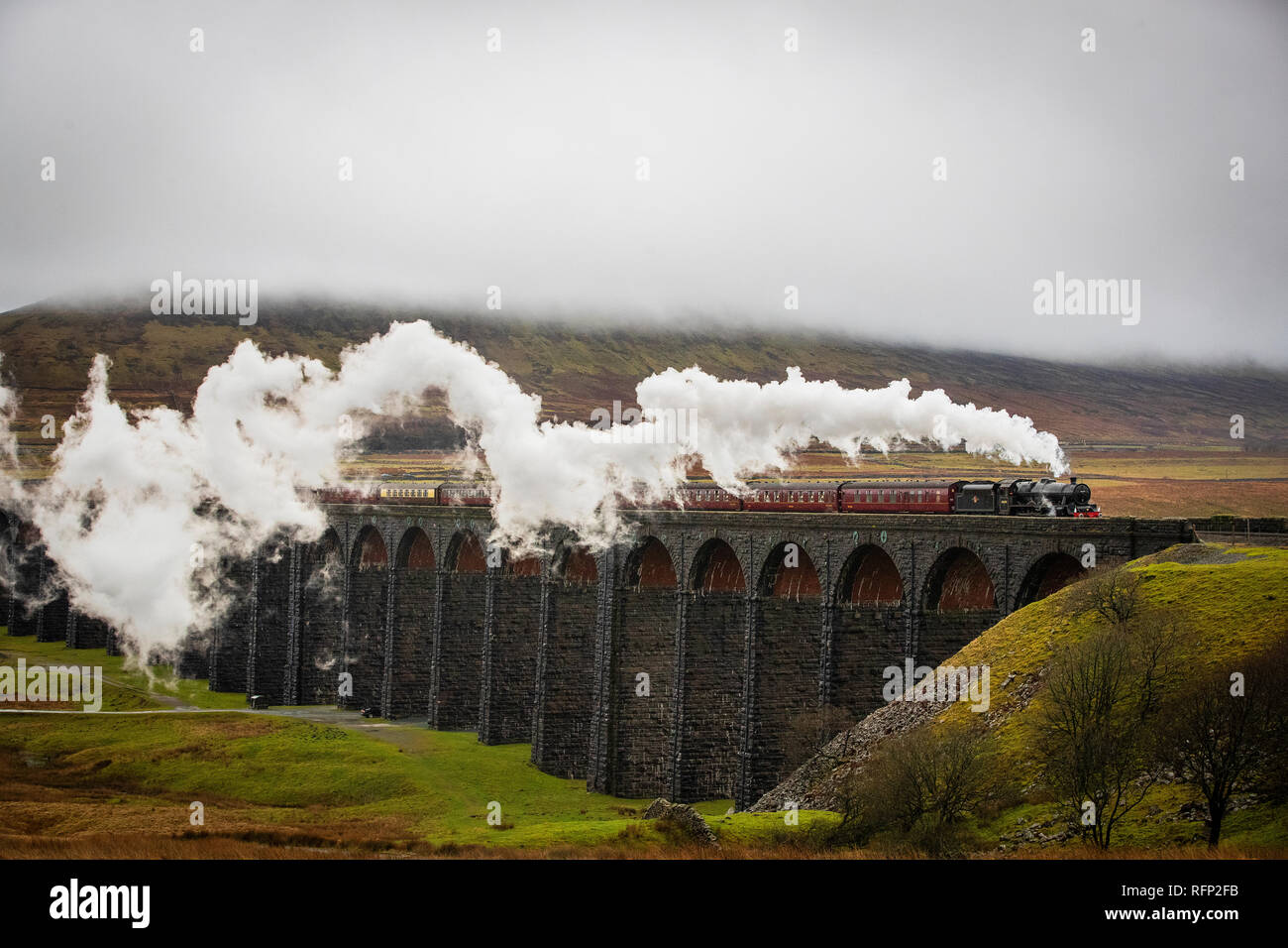 The Winter Cumbrian Mountain Express, hauled by steam locomotive no ...