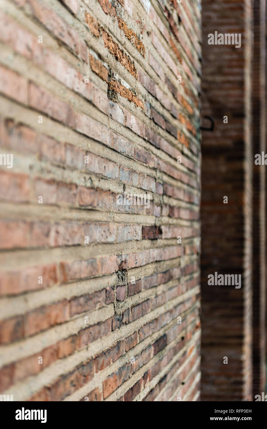 red brick wall background, shallow depth of field Stock Photo - Alamy