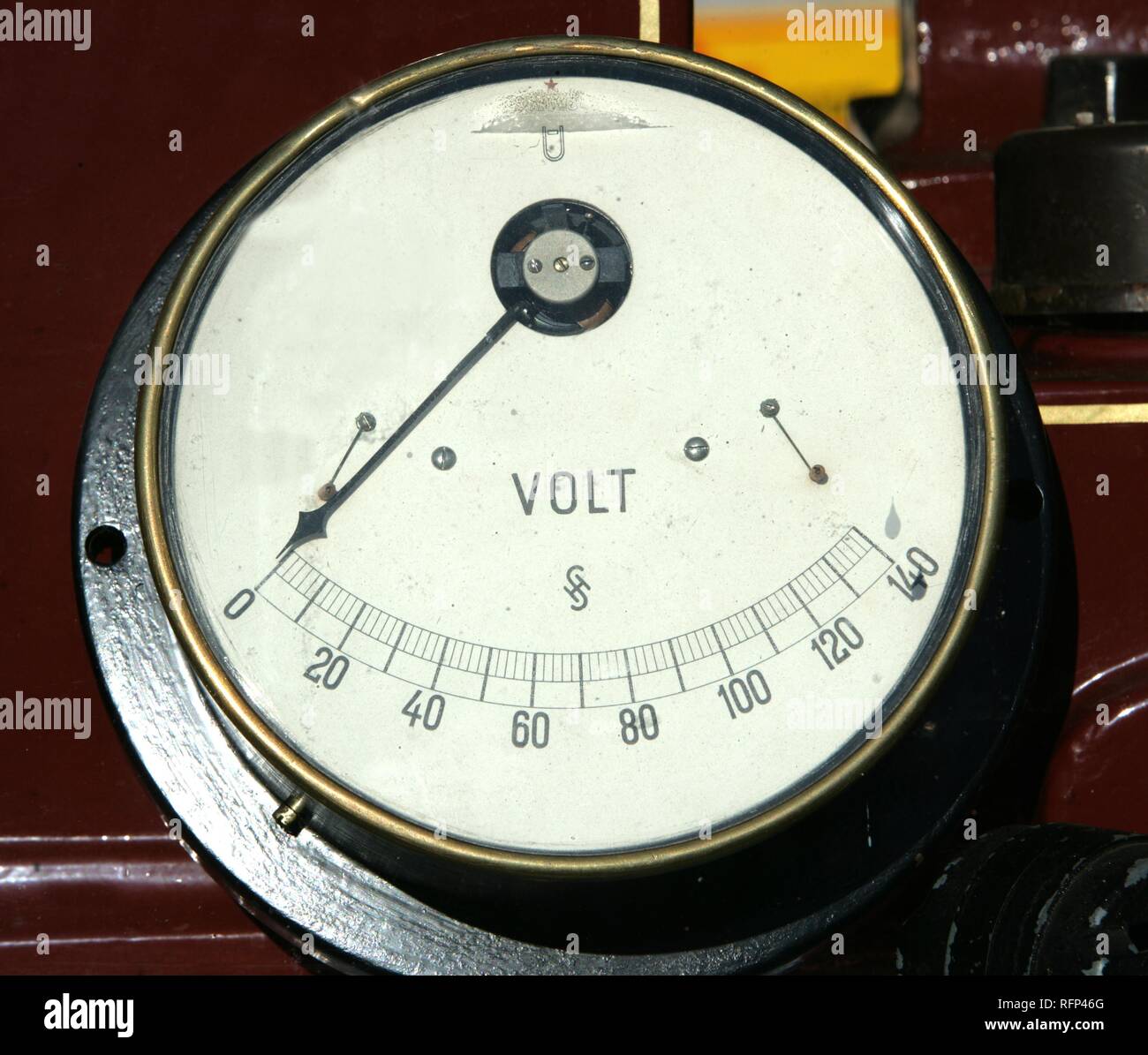 Voltmeter, old measuring instrument in the Maritiem museum, Rotterdam ...
