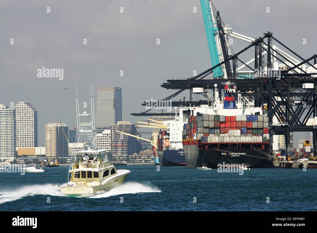Container Terminal, port of Miami, Florida, USA Stock Photo - Alamy