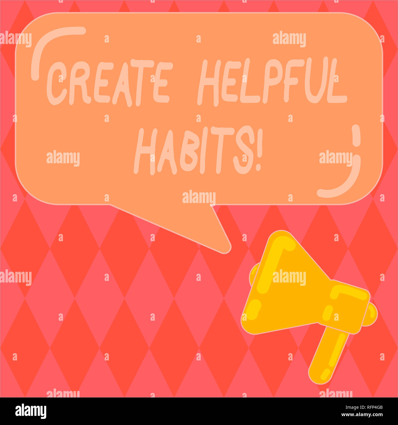 Handwriting text writing Create Helpful Habits. Concept meaning Develop ...