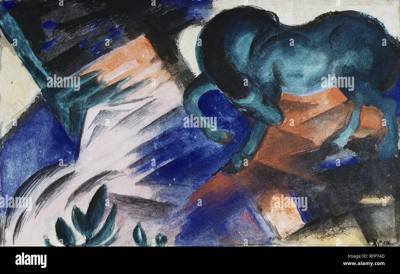 Franz marc painting blue horse hi-res stock photography and images - Alamy
