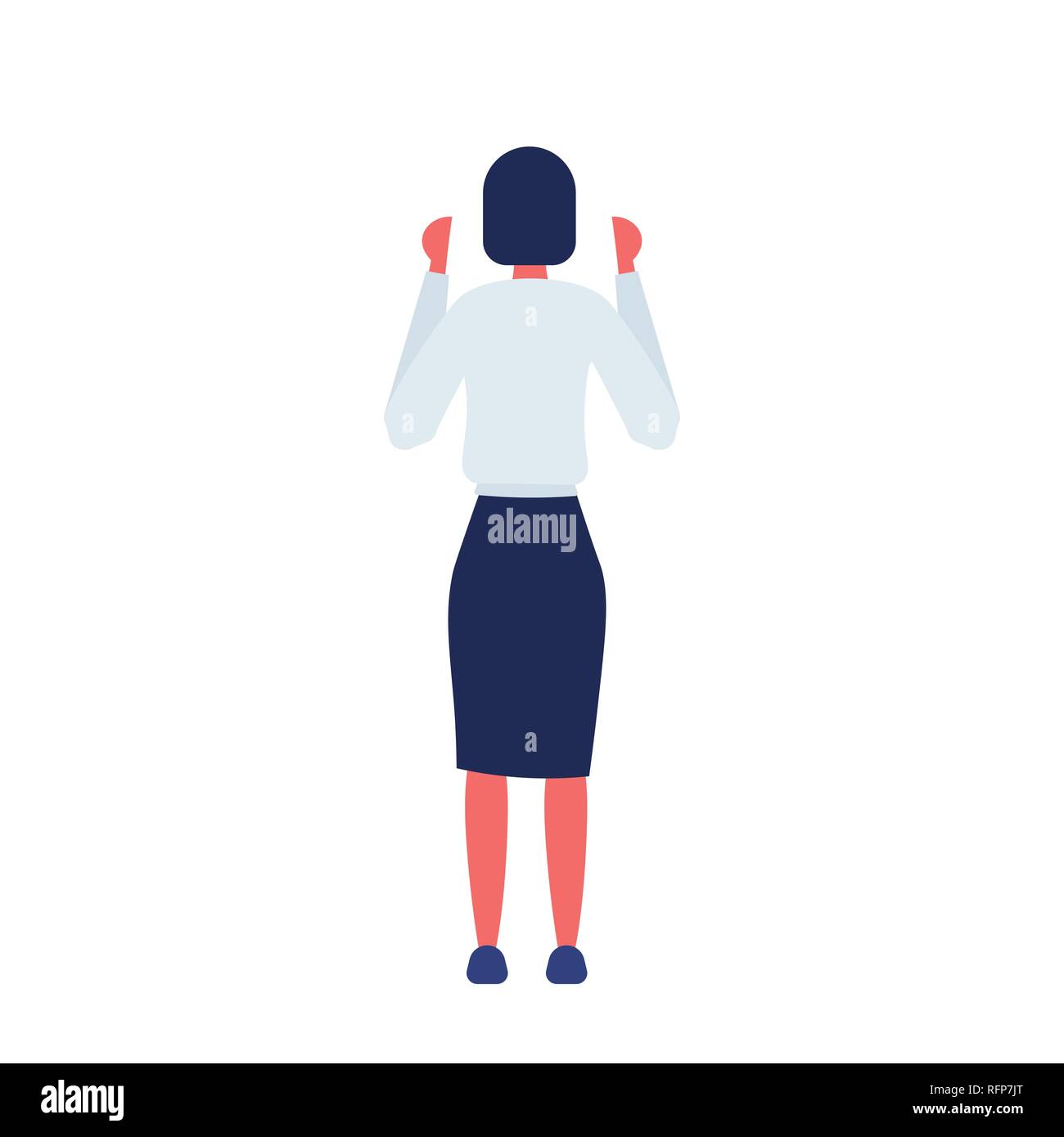 Brunette rear view Stock Vector Images - Alamy