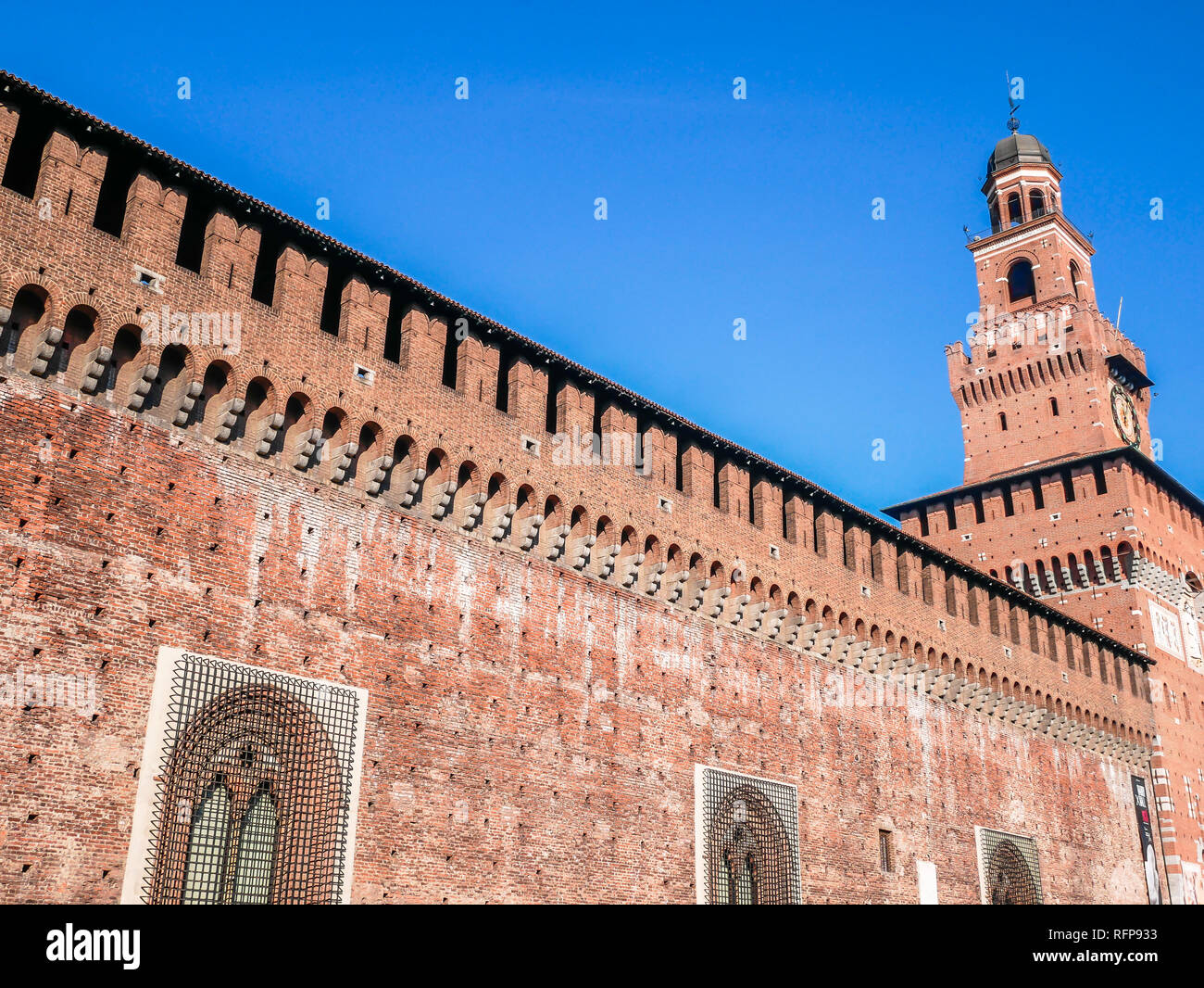 City Center view of Milan Italy Capital of Fashion and Business Stock ...