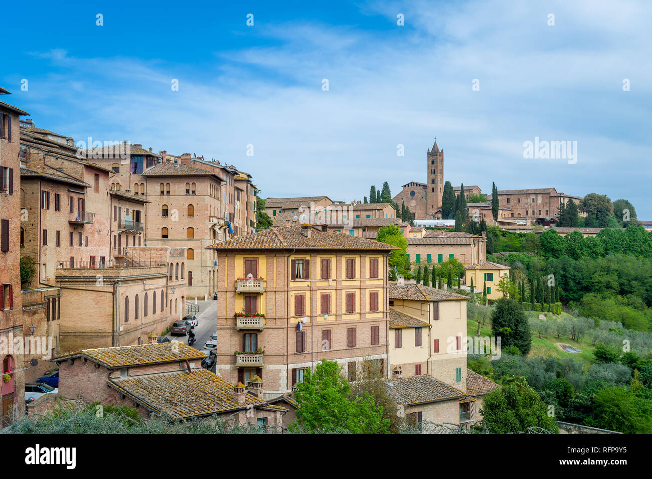 Streets of Siena old town, Italy travel destinations and attractions ...