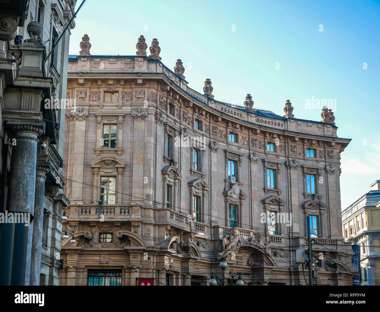 City Center view of Milan Italy Capital of Fashion and Business Stock ...