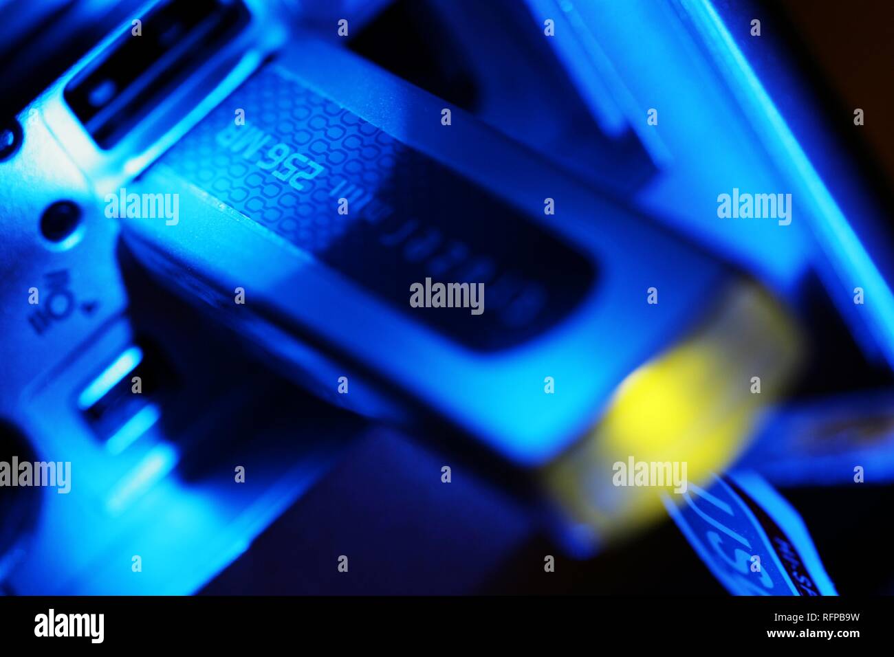 DEU, Germany : USB mobile memory stick at a personal computer Stock ...