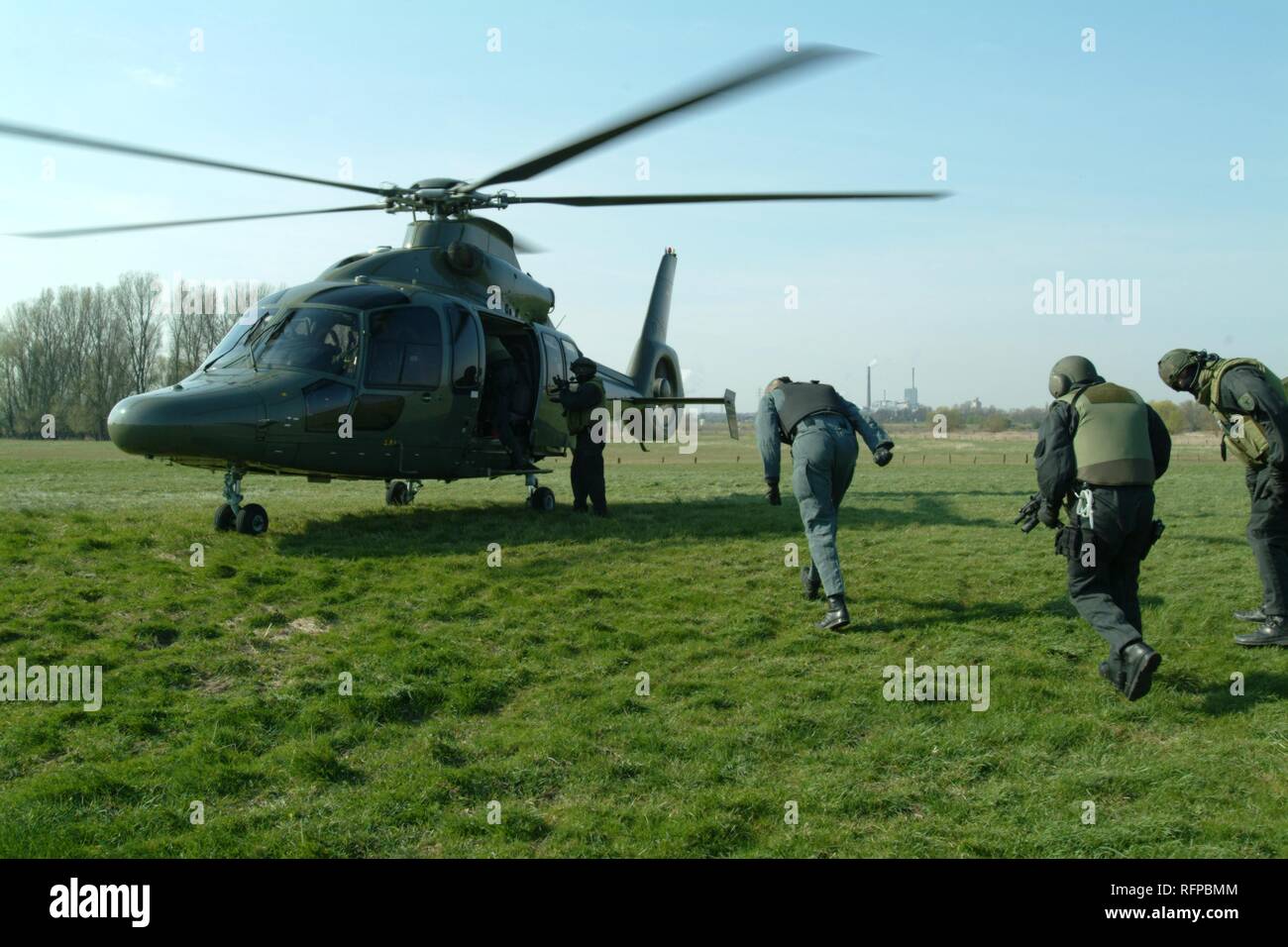 DEU, Germany, Duesseldorf: Eurocopter EC 155 transport helicopter ...