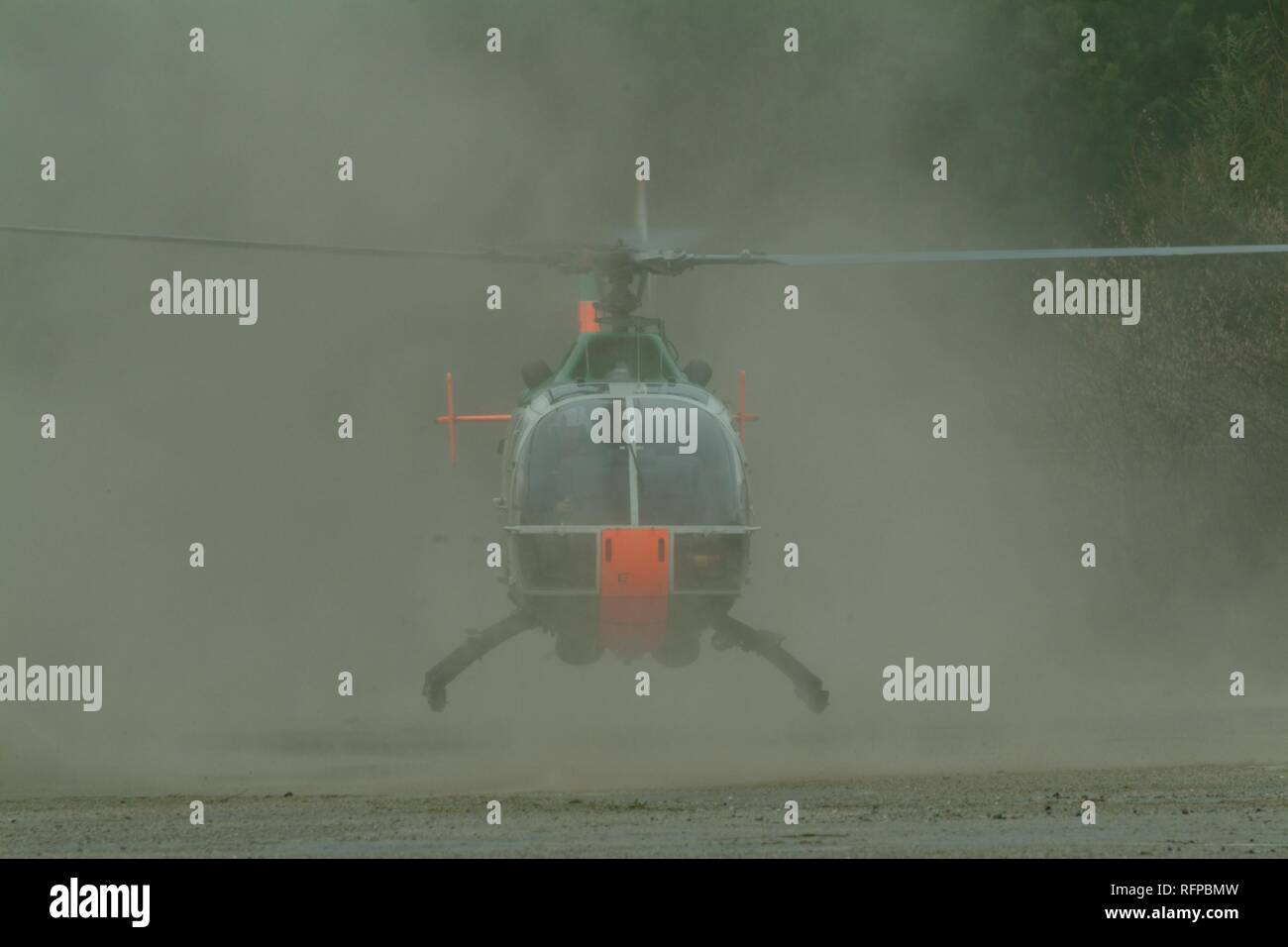 DEU, Germany, Duesseldorf: Police flying squad. Police helicopters ...