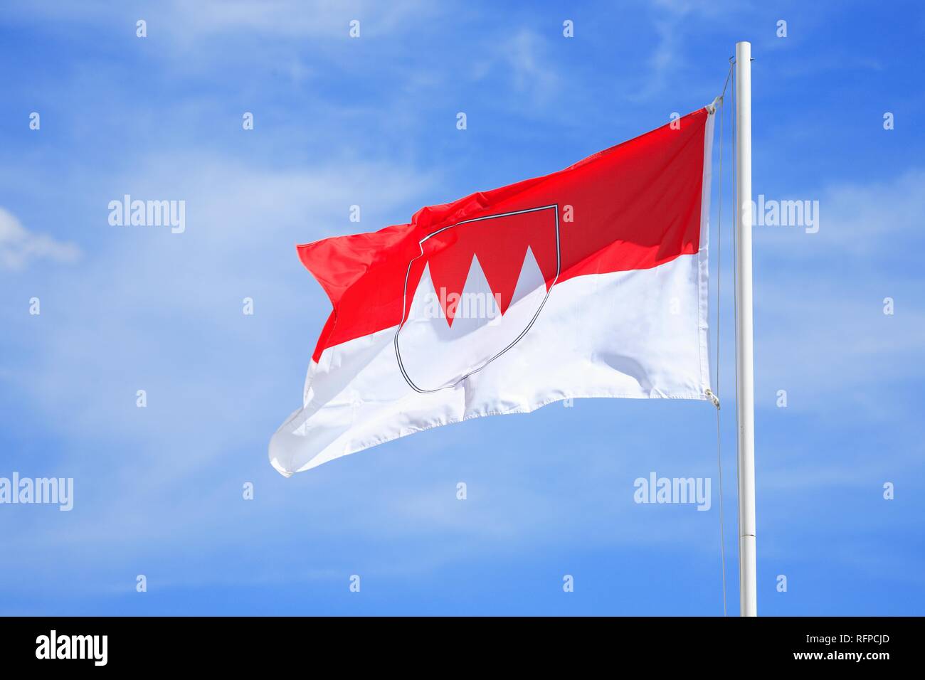Flag of Frankonia region, Bavaria, Germany Stock Photo - Alamy