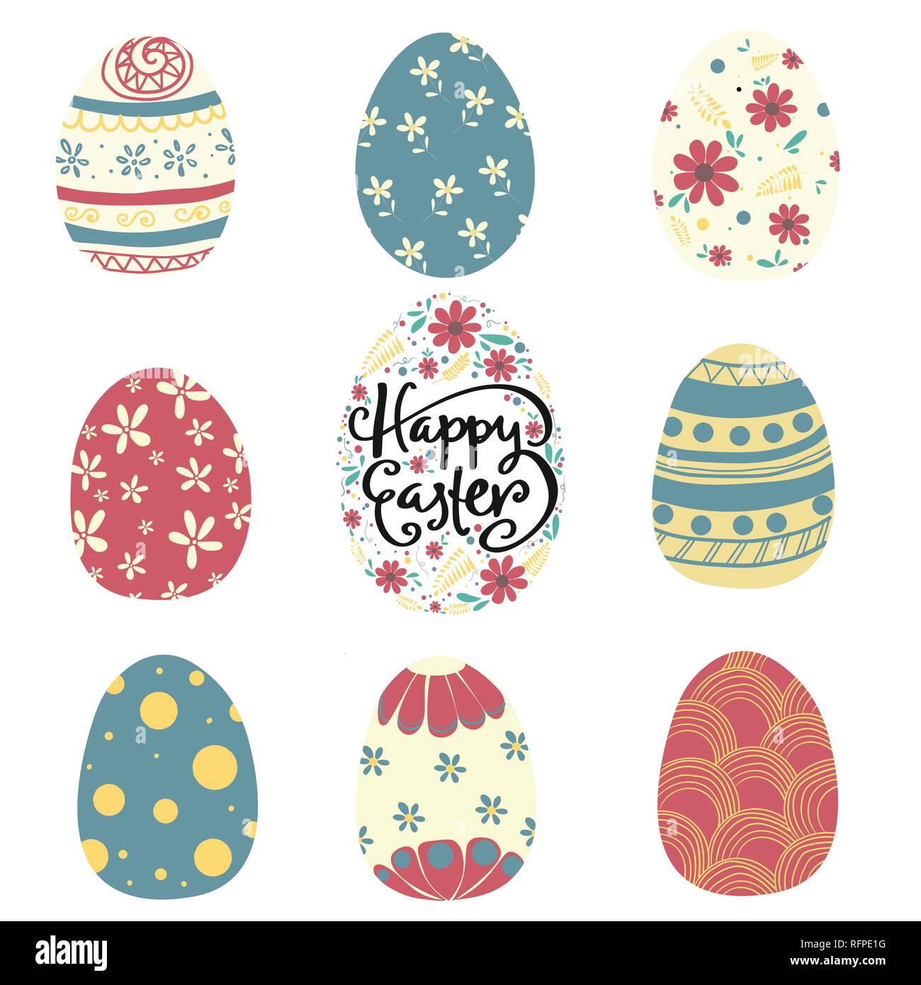 Happy easter vector vectors hi-res stock photography and images - Alamy