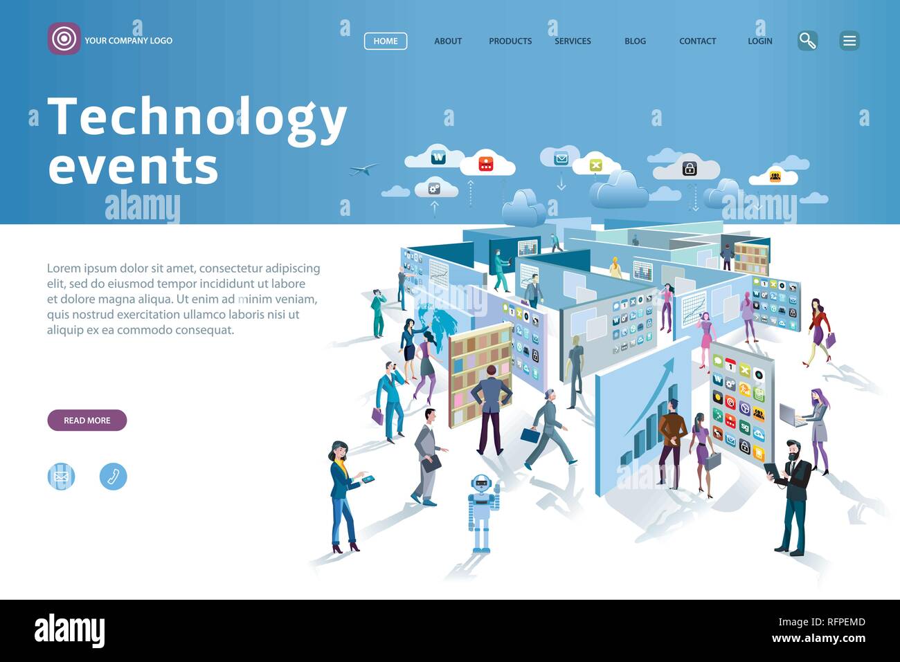 Information maze concept Stock Vector Images - Alamy