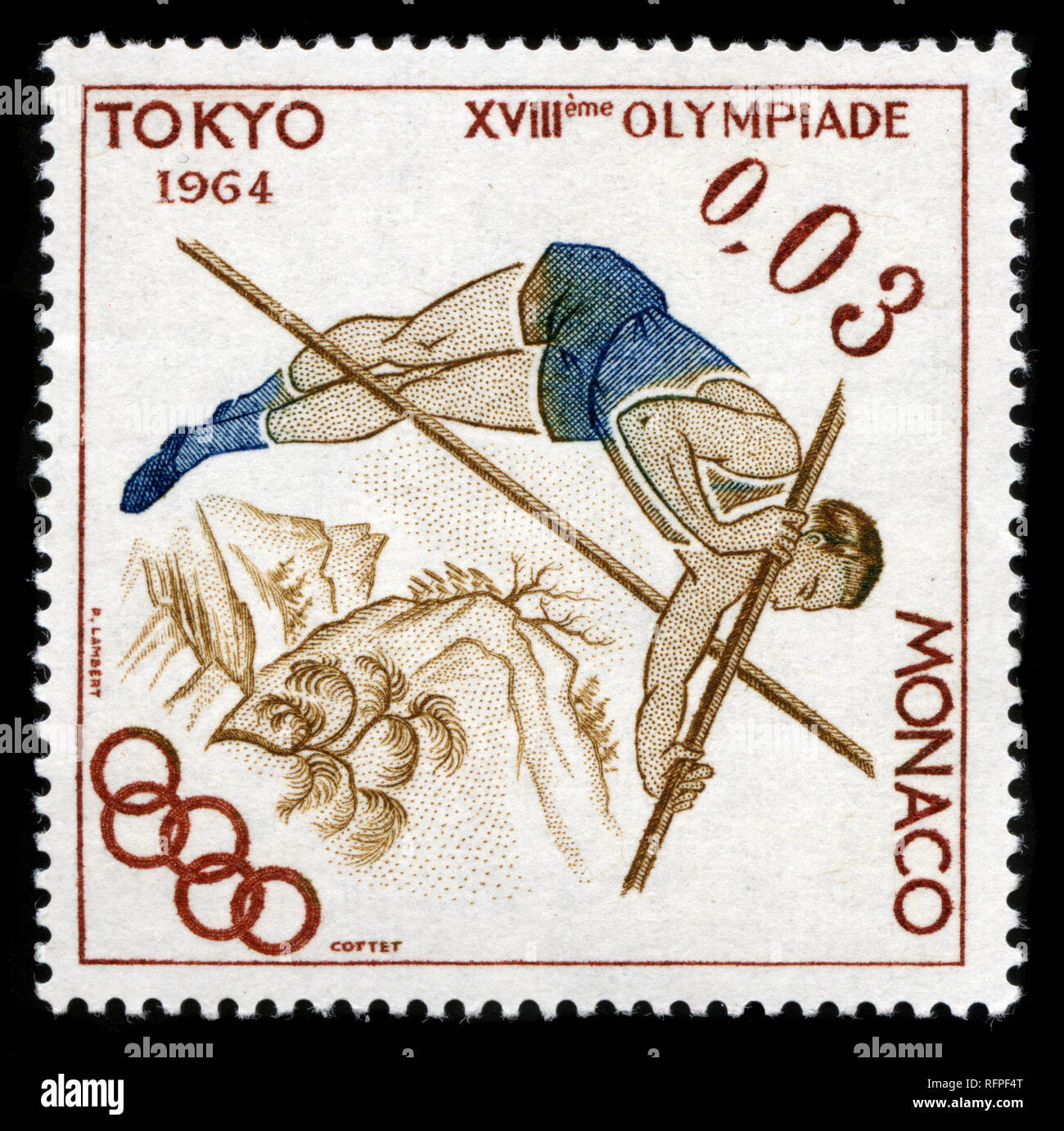 Olympic stamp, 1964 hi-res stock photography and images - Alamy