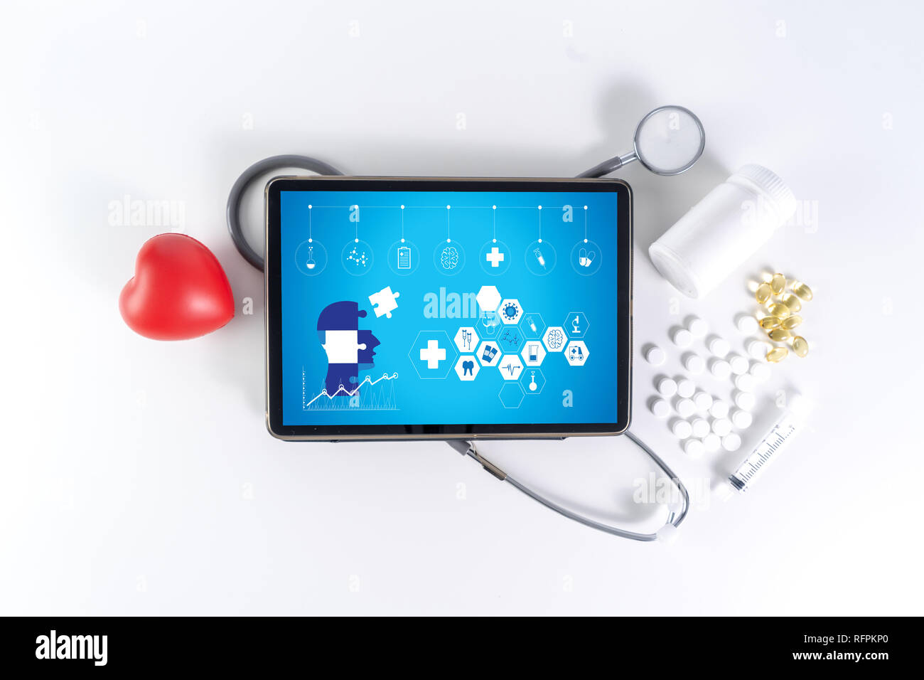 healthcare digital medical interface Electronic medical record Stock ...